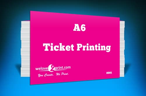 A6 Ticket Printing