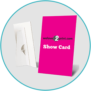 Strut Show Cards UK Bespoke Printing Free Design + Free UK Delivery