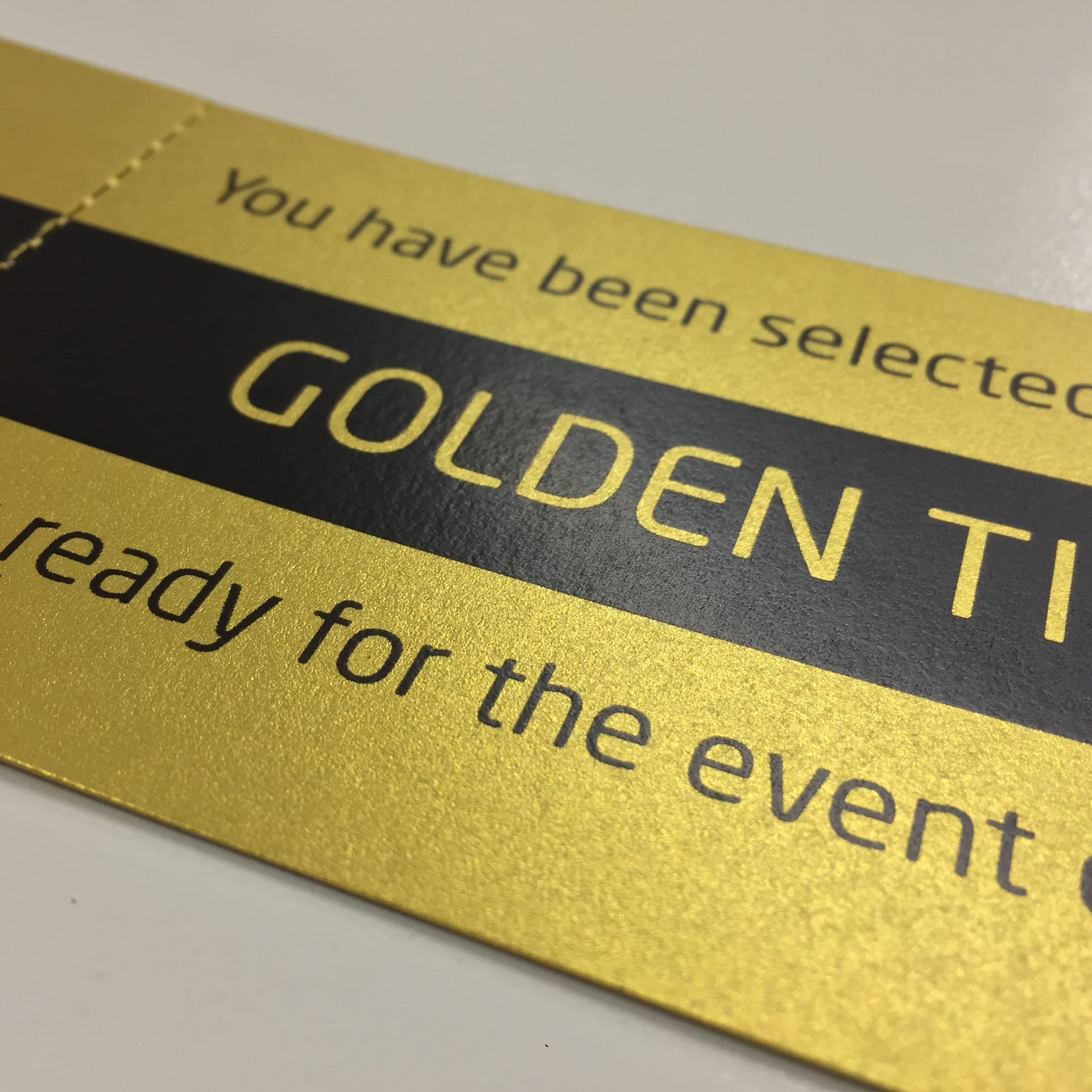 Gold Ticket Printing UK FREE Delivery FREE Online Design Software